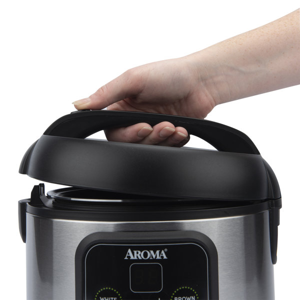 Aroma 4-Cup (Uncooked) / 8-Cup (Cooked), 2Qt. Digital Rice & Grain Multicooker, Slow Cooker ...